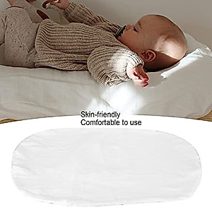 Newborn Lounger Cover,Organic Cotton Muslin Lounger Pillow Case for Babies (White)