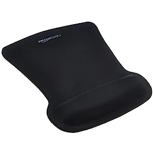 Amazon Basics Gel Computer Mouse Pad with Wrist Support Rest - Black