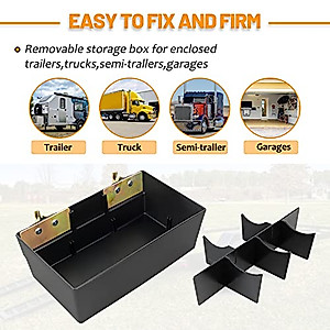 E-Track Basket E-Track Storage Box & Dividers Organizer for E-Track Systems Enclosed Trailer Tool Box for Garage, Workshop, Warehouse – Wall-Mounted Hanging Tool Box