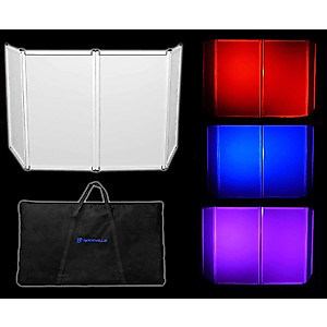 Rockville RFAAW DJ Event Facade Light Weight Metal Frame Booth+Travel Bag+Scrim,White