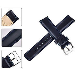 Ritche Genuine 20mm Leather Watch Band for Samsung Galaxy Watch 6 Classic Omega x Swatch Moonswatch Classic Vintage Quick Release Watch Bands for Men Women Compatible with Timex Easy Reader 38mm / Seiko SARB017 / Citizen BN0150-28E / Samsung Galaxy 3 41mm