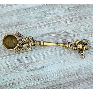 Ganesh Spoon - Yagya Hawan, hawan Spoon, Poojan Purpose, Indian Cultural Religious Item Best for Home, Office, Gifts Diwali Puja