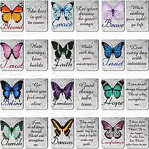 12 Pieces Butterfly Magnetic Bookmarks Inspirational Quotes Magnetic Bookmarks Magnet Page Markers Assorted Book Markers Set for Students Teachers School Home Office Supplies