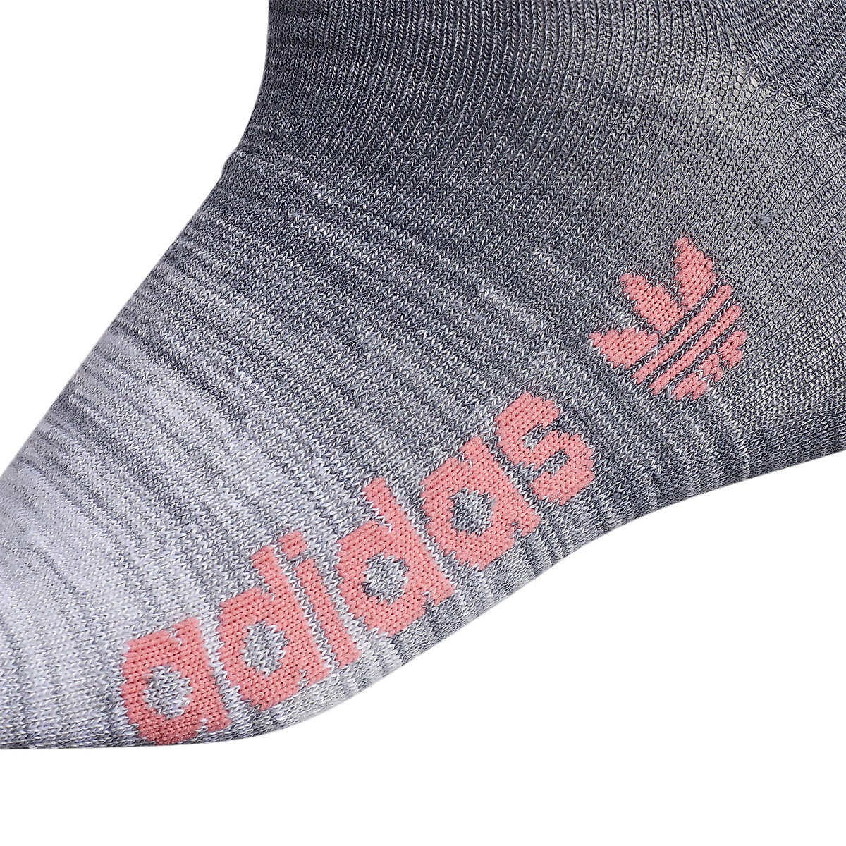 adidas Originals Women's Originals Superlite Gradient 6-Pack No Show, Grey-Onix Space Dye/Grey-Clear Onix Space Dye/White-Clear Onix Space D, Medium