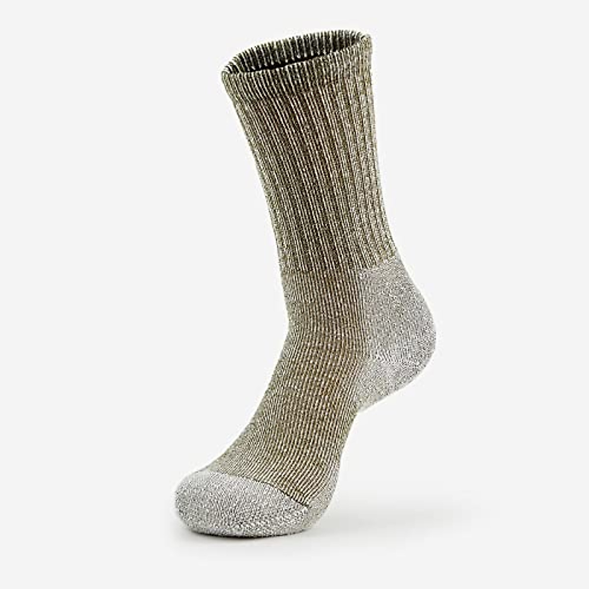 Thorlos Men's Light Hiking Thick Padded Crew 3 Pair Pack Sock Sockshosiery, Sage, Large