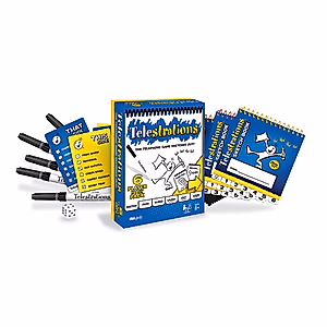 USAopoly Telestrations Original 6 Player | Family Board Game | A Fun Family Game for Kids and Adults | Family Game Night Just Got Better | The Telephone Game Sketched Out