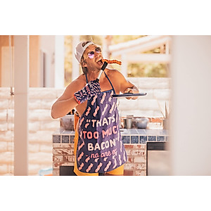 That's Too Much Bacon Sand No One Ever Funny Cooking Breakfast Kitchen Accessories Funny Graphic Kitchenwear Funny Food Novelty Cookware Blue Oven Mitt