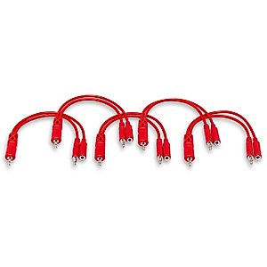 Hosa CMM-515Y Hopscotch Patch Cables 5-Pack, 6 Inch (CMM515Y)