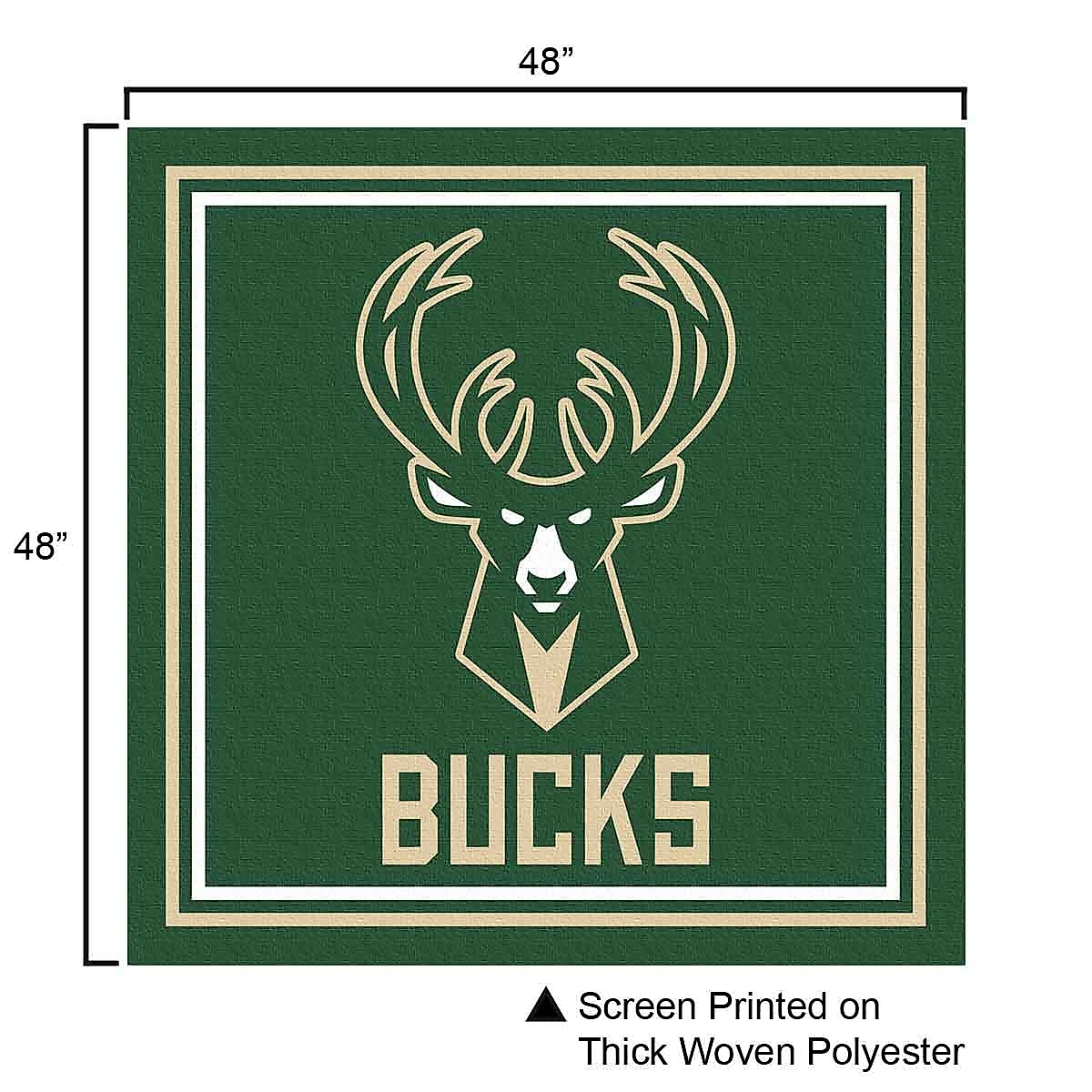 WinCraft Milwaukee Bucks Logo Tablecloth and Square Table Cover Overlay