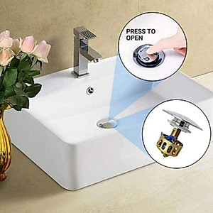 WAGA Sink Up Drain Stopper Basin Bathroom Lavatory Kitchen Bathtub Accessories Basin Metal Washbasin Core Bounce Plug