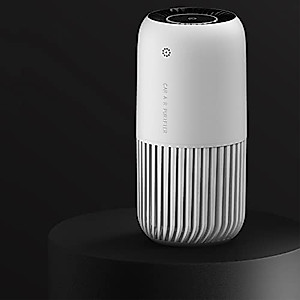 Air Purifier for Car Home Bedroom Portable Air Purifier Desktop USB Air Cleaner |with Color Lighting Black,White GP7