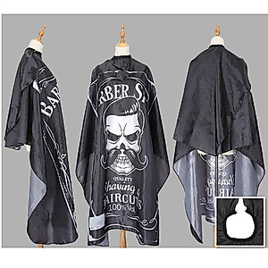 So Cool Professional Barber Cape with Adjustable Metal Clip Hair Cutting Cape Salon Cape Hairdressing Cape Neck Duster Brush Hair Comb Hair Clips Set