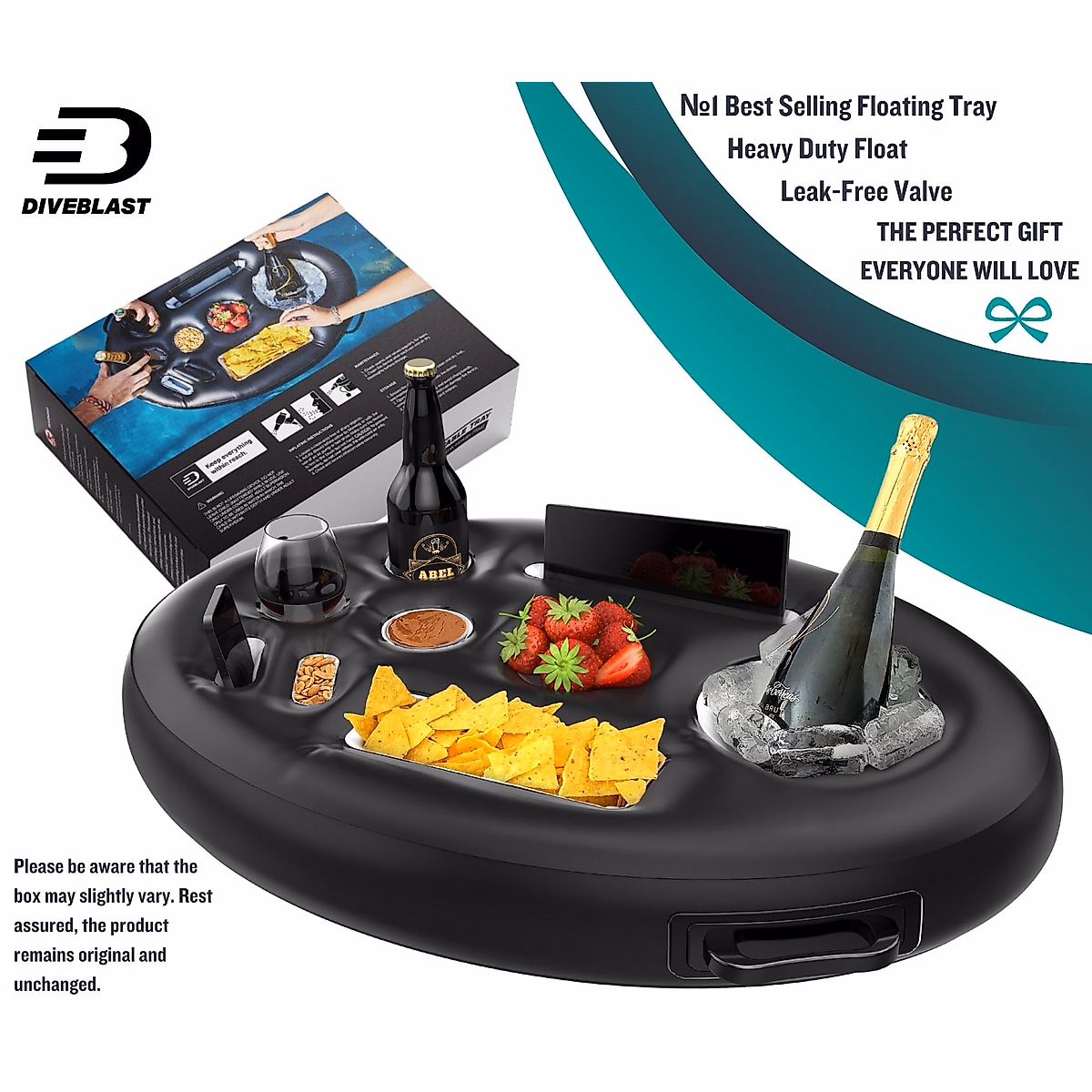 DIVEBLAST: Premium Floating Drink Holder for Pool, Hot Tub Drink Holder Floats, Swimming Pool Accessories for Adults, Drink Floaties for Pool