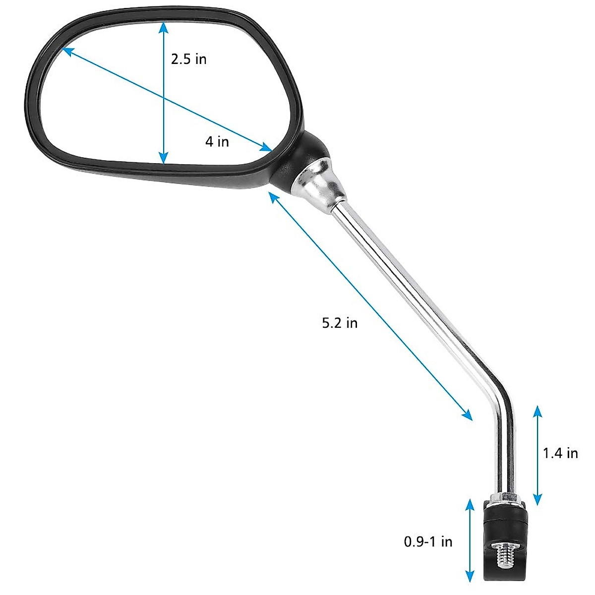 Bike Rearview Mirrors, Adjustable Rotatable Handlebars Glass Bicycle Mirrors,360 Rotation Rearview Mirror for Mountain Bike, Bicycle