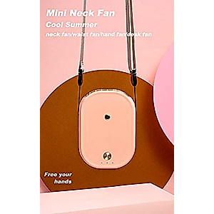 Amadething Portable Neck fan, Rechargeable Personal Cooling Device,portable fan for travel , portable fan handheld, mini fan portable, Necklace Fan, Fan Necklace with 3 Wind Speed (Green)