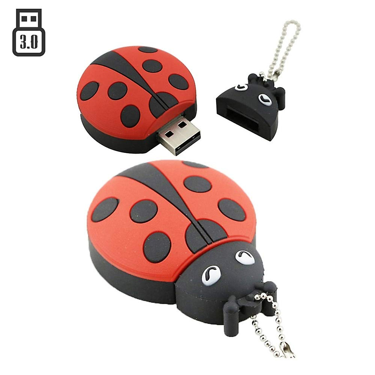 8GB Ladybug Model USB 3.0 Flash Drive Flash Drive 3.0 Thumb Drive USB Jump Drive Memory Stick Zip Drive USB Drive - Red