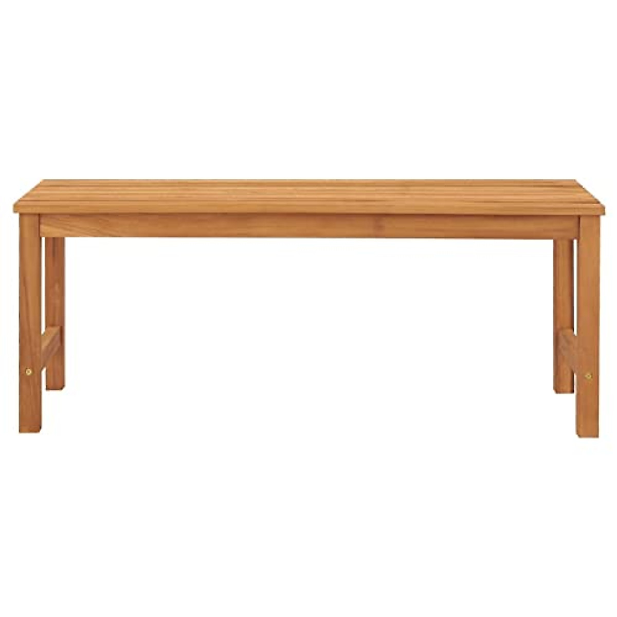 Tidyard Wooden Garden Bench Teak Wood Patio Porch Chair Backless Outdoor Bench for Backyard, Balcony, Park, Lawn Furniture 44.9 x 15.7 x 17.7 Inches (W x D x H)