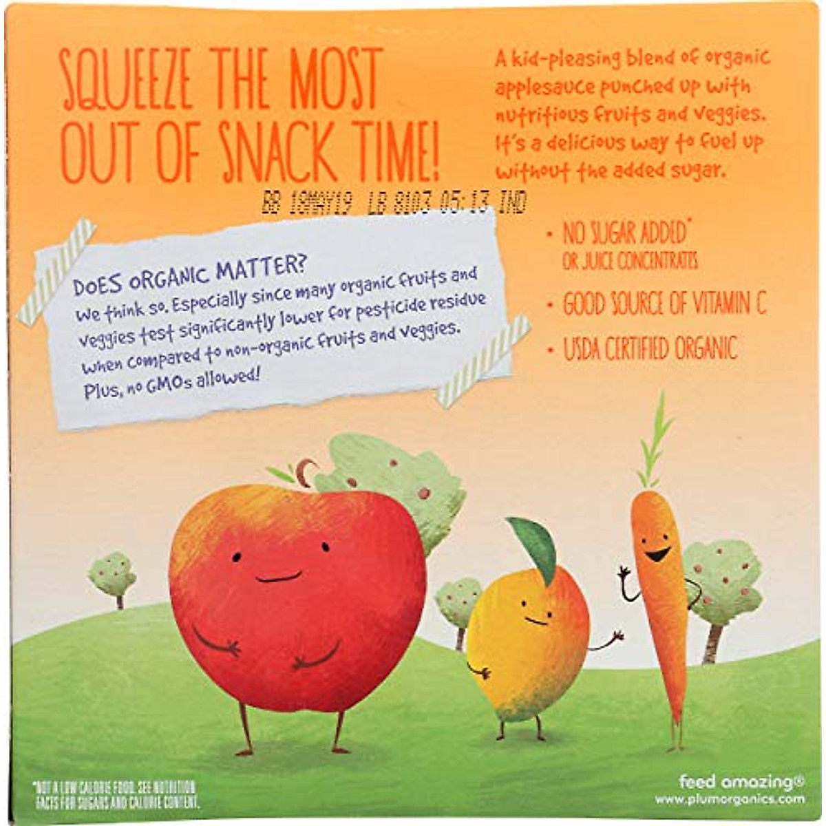 Plum Organics, Friut & Veggie Mashups, 3.17 Oz, 4 Ct