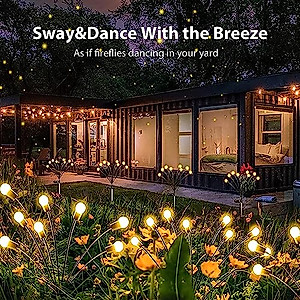 (Upgraded Super Bright) 10-Pack Solar Torch Light with Flickering Flame, Waterproof Solar Outdoor Lights for Garden Decorations, Solar Flame Torch for Landscape Yard Party Outside Decor - Auto On/Off