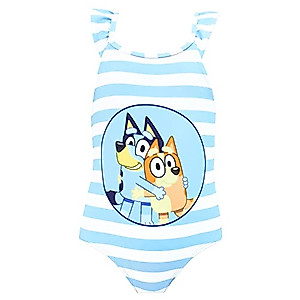 Bluey Girls Swimming Costume | Bingo Swimsuit | Blue | 8 | Kids Swimwear | Official Merchandise