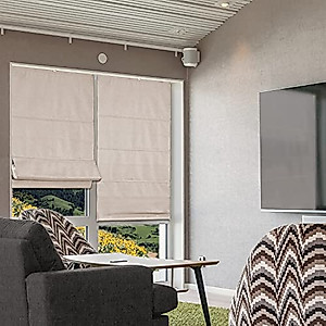 Matinss Cordless Roman Shades,23" x 64"Beige,Premium Blackout Roman Shades, Detachable,Energy Efficient, Heat Resistance Polyester Material, for Bedroom, Living Room