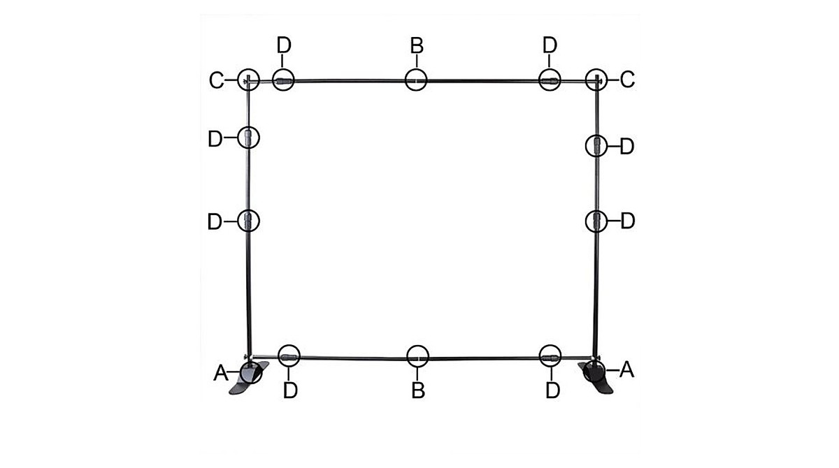 VEVOR 8x8 Ft Adjustable Backdrop Banner Stand - Studio & Event