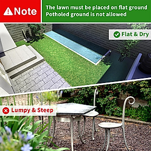 TONAHUTU Artificial Grass Turf Tile, 9 Piece 1'x1' Interlocking Fake Grass Mat Deck Tile Synthetic Grass Turf Green Lawn Carpet for Outdoor Garden Balcony Patio Decor (1.57in Height)
