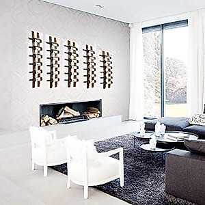 5/15 Bottle Wall-Mounted Wine Rack, Creative Hanging Wine Rack, Bar Restaurant Pine Wall-Mounted Wine Rack, Bar Counter Wine Cabinet Wine Rack Decorative Rack (Size : 5pcs)