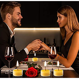 Beeswax Tea Light Candles - 100% Pure Natural Refined with Chemical Free Cotton Beeswax WickBONUS Get a free DRIPLESS beeswax lighter Wick MADE IN USA