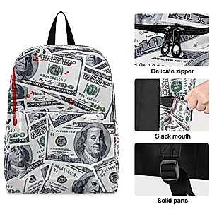 ZzWwR Bloody Us 100 Dollars Money Big Travel Laptop Backpack Durable Computer Bag Gift for Men Women School Bookbags Work