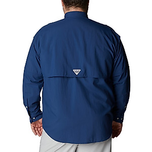 Columbia Men's PFG Bahama II Long Sleeve Shirt, Breathable with UV Protection, Carbon, Large