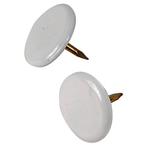 The Hillman Group 532446 Thumb Tacks, White, 40-Pack