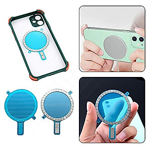 Mag Safe Case Magnet Sticker XZC 2Pcs Strong Magnetic Wireless Charging Magnet Mag Safe Sticker Magnet Circle for iPhone 12 Pro Max 12 Mini 11 Xs Xr 8 Mobile Phone Case