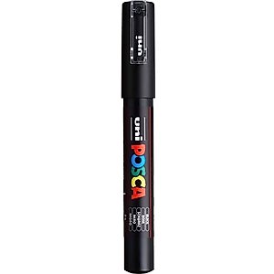 Posca Marker 1M in Black, Posca Pens for Art Supplies, School Supplies, Rock Art, Fabric Paint, Fabric Markers, Paint Pen, Art Markers, Posca Paint Markers