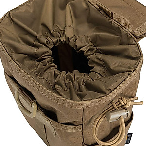 EXCELLENT ELITE SPANKER Molle Dump Pouch Drawstring Magazine Utility Pouch Folding Dump Waist Bag(Coyote Brown)