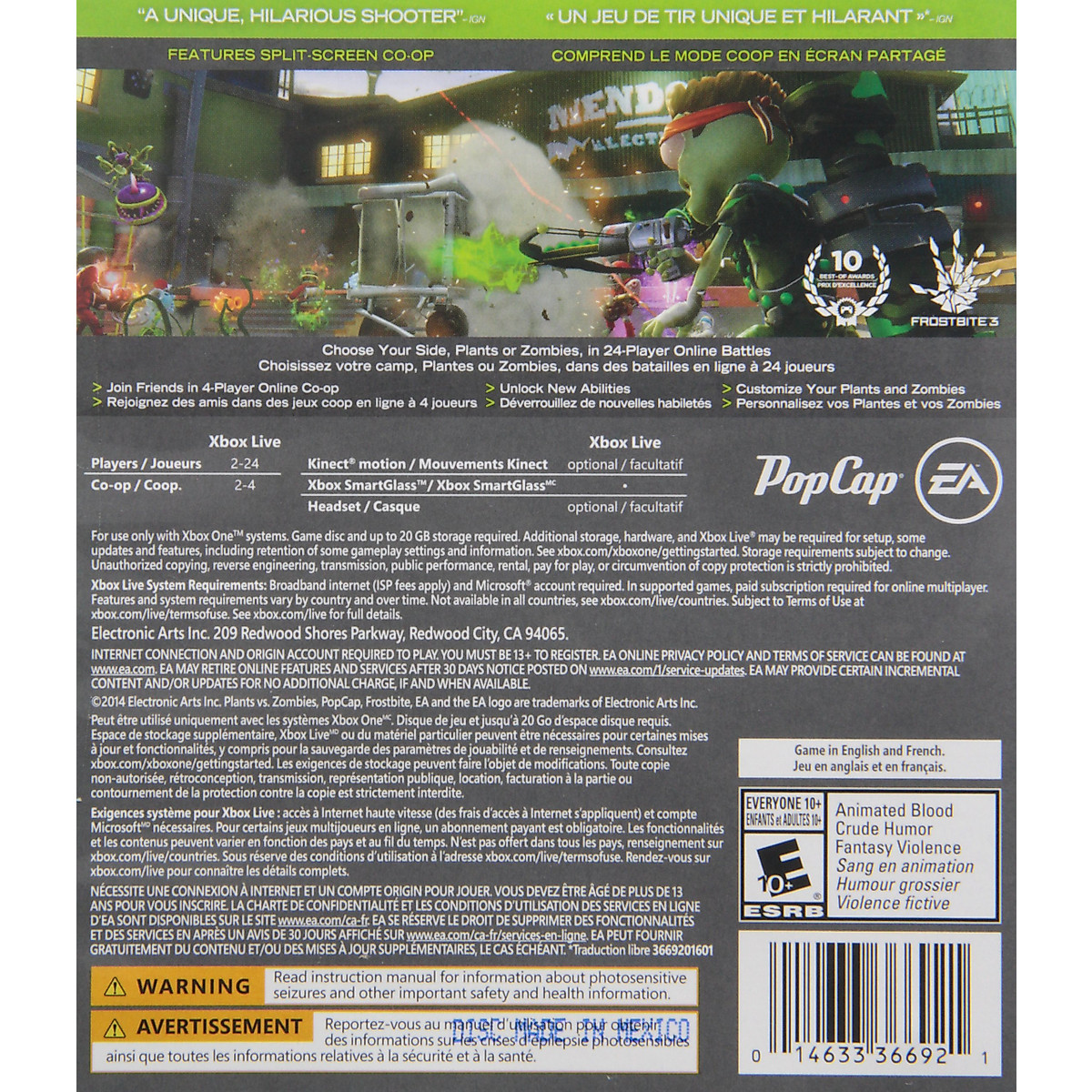 Xbox One PLANTS VS ZOMBIES GARDEN WARFARE XBOX ONE