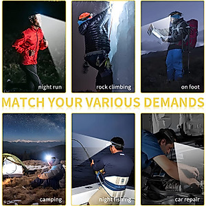 Shardnn Headlamp Rechargeable 3 Pack, Headlamps Headlight, Headlamps for Adults, 5 Light Modes Head Lights for Forehead, 230° Wide Beam Head Lamp with 6 Clips for Hiking Camping Running