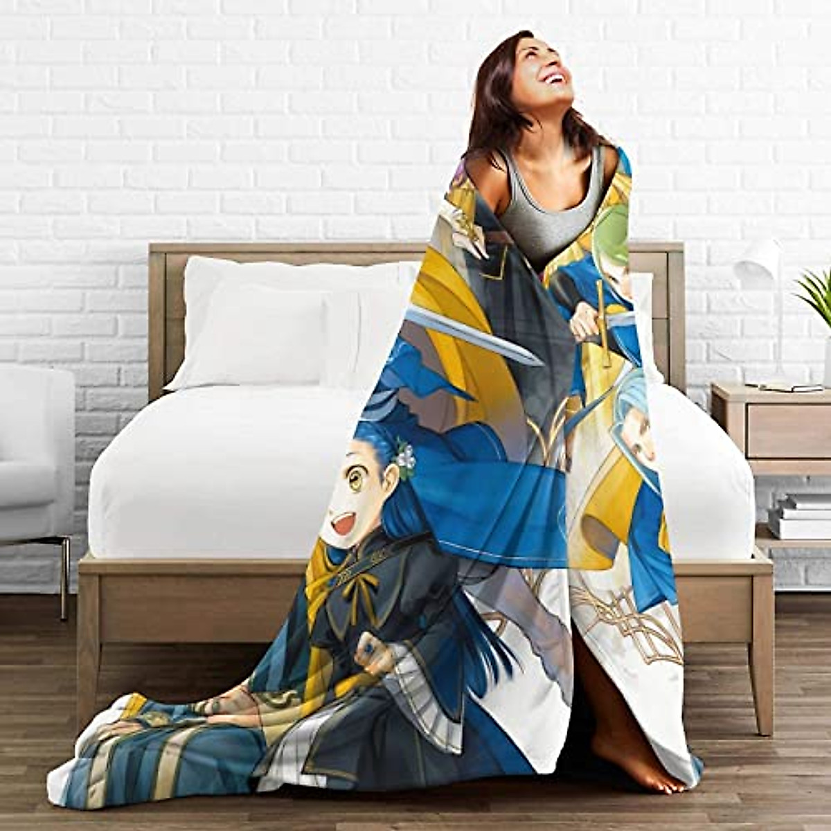 Anime Ascendance of A Bookworm Blanket Ultra Soft Flannel Throw Blanket Warm Bedding Sofa Travel for All Season 50"X40"