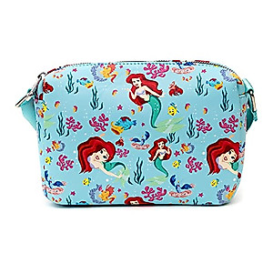 Disney Bag, Cross Body, Rectangle, The Little Mermaid Ariel Under the Sea Band Poses Collage, Vegan Leather