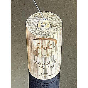 Ink Permanent [Large 50 Meters - 165 Feet] Premium White Bamboo Pre-Inked Mapping String Fine Thread Pre-Inked Microblading String for Brow Mapping for Permanent Makeup, Brow Henna, Eyebrow Mapping