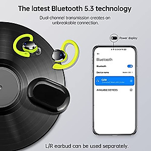 Wireless Earbuds Bluetooth Headphones, Bluetooth 5.3 Earbuds with Immersive HiFi Stereo, 2023 New 48Hrs Wireless Ear Buds Over Ear, ENC Mic, Comfortable Sport Earhooks, IP7 Waterproof in Ear Earphones