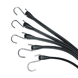 PROGRIP 717904 Multiple Size Natural Rubber Tarp Strap Assortment with S Hooks (Pack of 9)