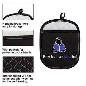 Ina Fans Gift Ina Inspired How Bad Can That Be Baking Oven Pads Pot Holder with Pocket (How Bad can That be)