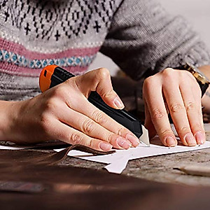 REXBETI 12-Pack Utility Knife, Retractable Box Cutter for Cartons, Cardboard and Boxes, 18mm Wider Razor Sharp Blade, Smooth Mechanism, Perfect for Office and Home use