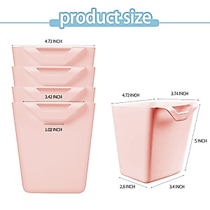 SMGSP 5 Pack Cart Hanging Cup Holder, Rolling Cart Accessories Utility cart Accessories Hanging Bins, Pencil Holder Hanging Trolley Basket, Planter Hanging Buckets for Home Kitchen (Green)