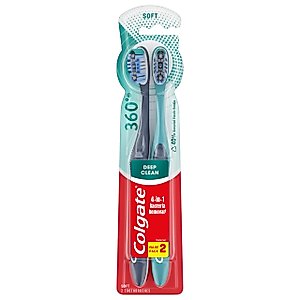Colgate 360 Toothbrush, 2-ct