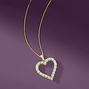 Ross-Simons 0.30 ct. t.w. Diamond Heart Pendant Necklace