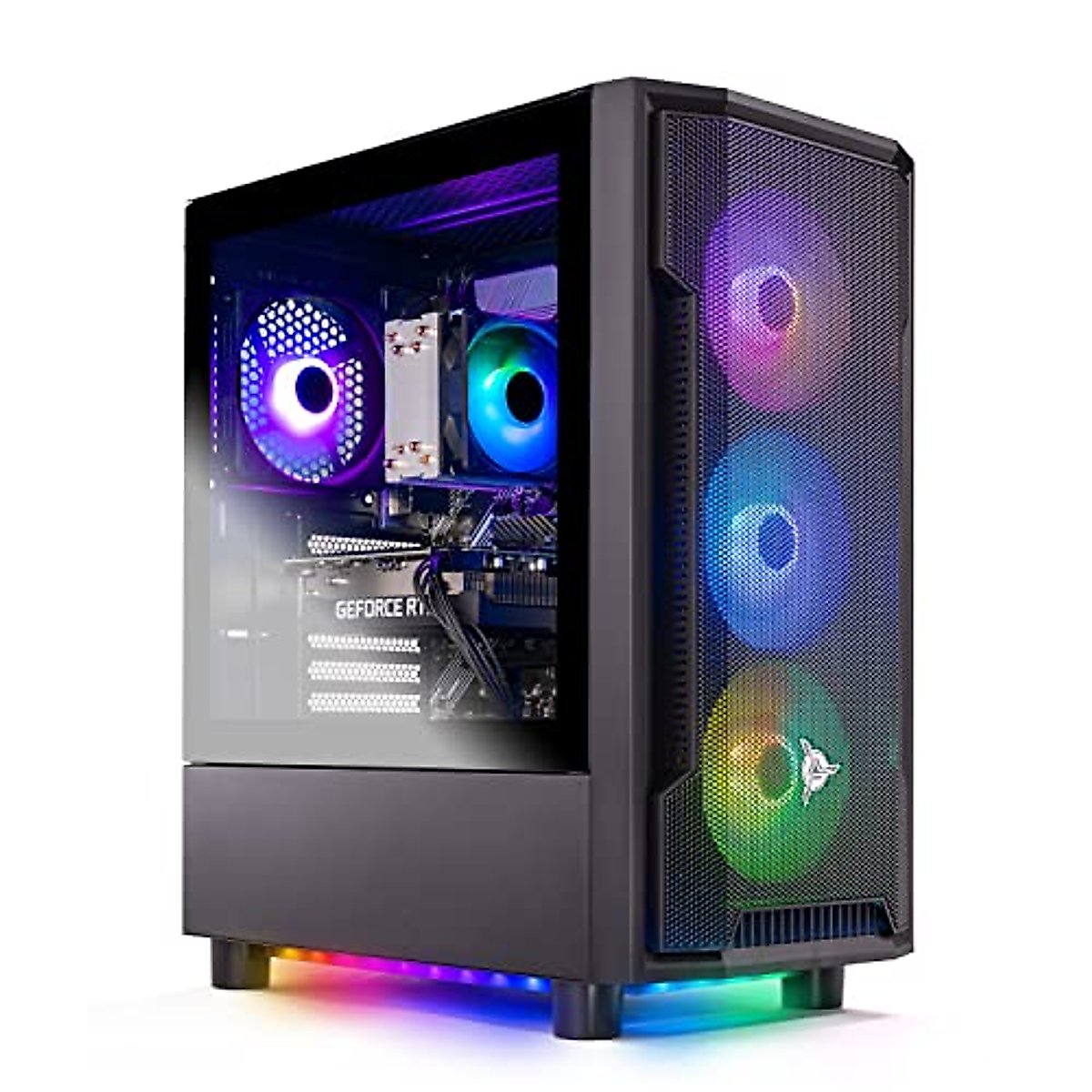 Skytech Gaming SkyTech Shadow 3.0 Gaming Computer PC Desktop - Ryzen 5 3600 6-Core 3.6GHz, RTX 3060 Ti 8GB, 1TB SSD, 16GB DDR4 3000, RGB Fans, AC WiFi, Windows 11 Home 64-bit, Black
