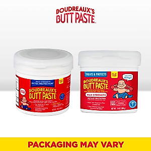 Boudreaux's Butt Paste Maximum Strength Diaper Rash Cream, Ointment for Baby, 14 oz Flip-Top Jar (Pack of 4)