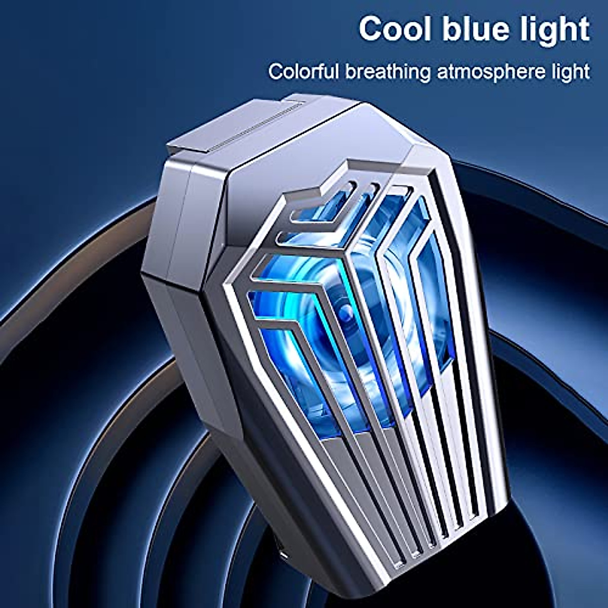 OCUhome Phone Cooler, Semi-Conductor Mobile Phone Cooling Fan Universal Low Noise Mini Turbo Hurricane Game Cooler Radiator for Gaming Phone A